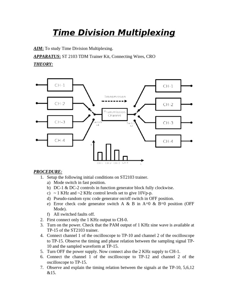 Time Division Multiplexing | PDF