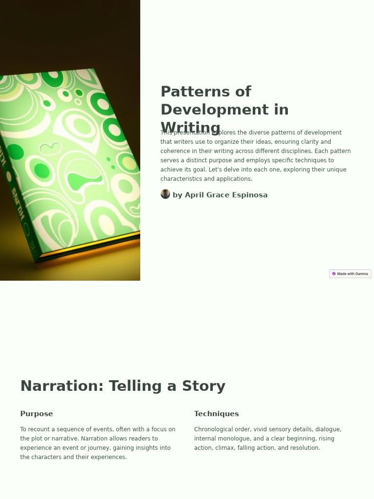 Patterns of Development in Writing | PDF | Causality | Idea