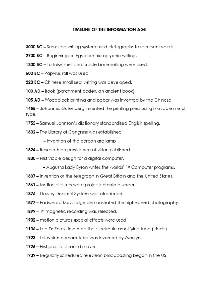 Timeline Of The Information Age Pdf Integrated Circuit Books