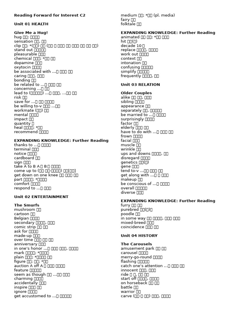 Reading Forward for Knowledge C2 | PDF