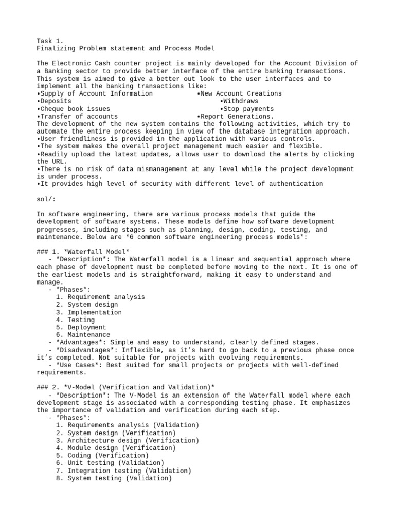 Model Life Cycle (Task-1) | PDF | Agile Software Development | Scrum ...