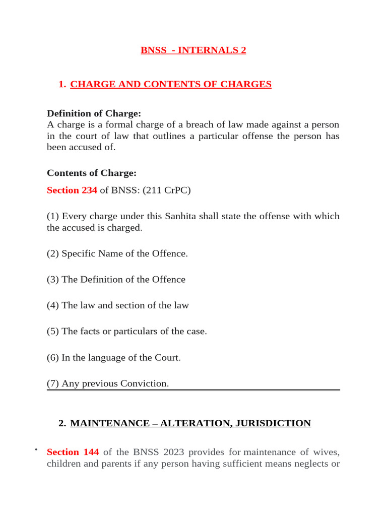 Bnss Internals 2 | PDF | Bail | Arrest