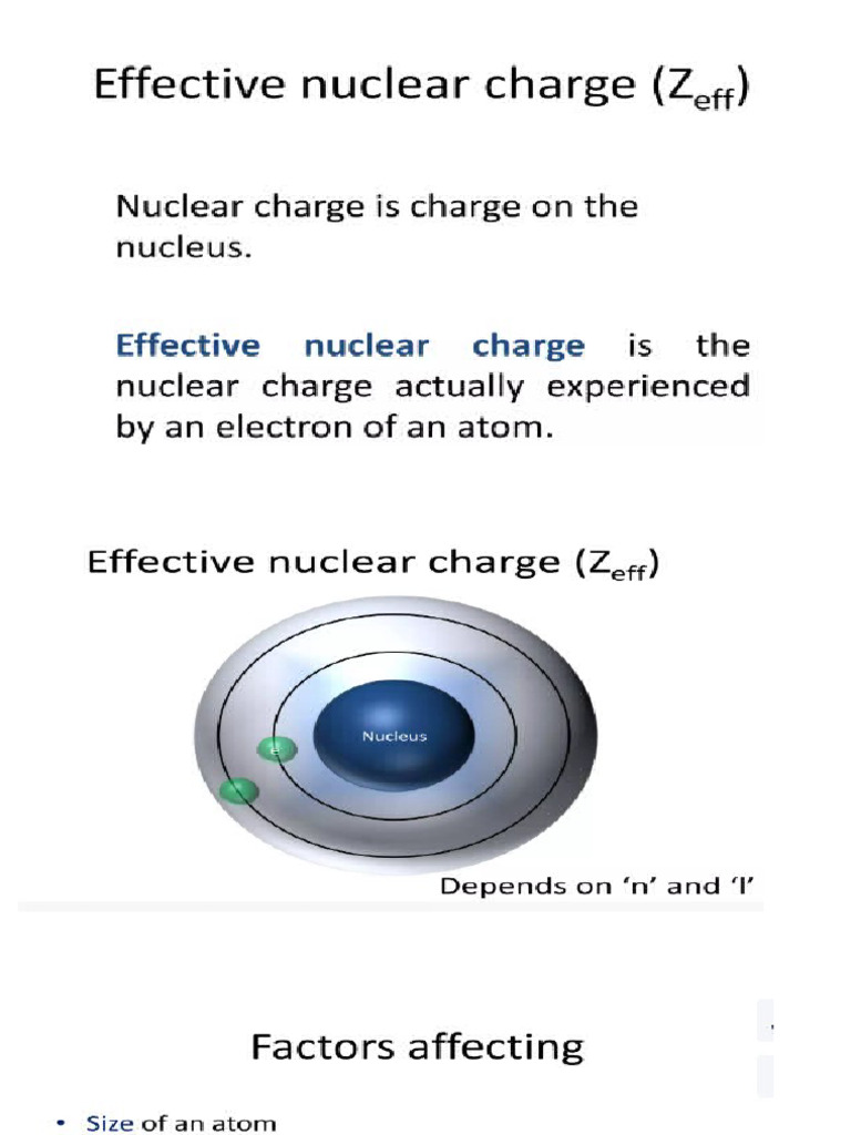 Effective Nuclear Charge | PDF