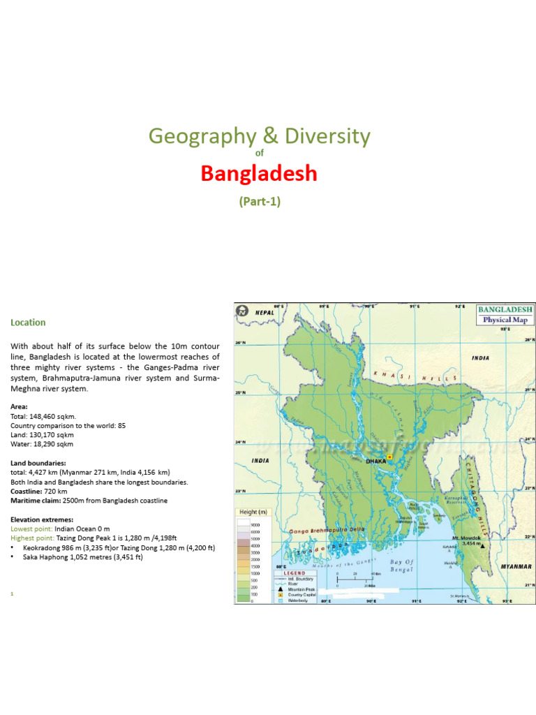 Bs-lecture-4-Geography & Diversity of Bangladesh (Part-1) | PDF | River ...