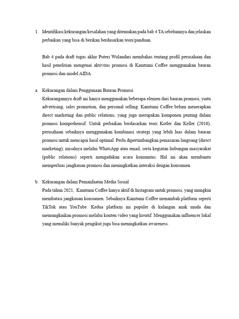 Identifikasi Bab 4 Draf TA Senior | PDF