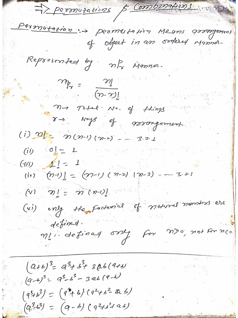 Maths Short Notes | PDF