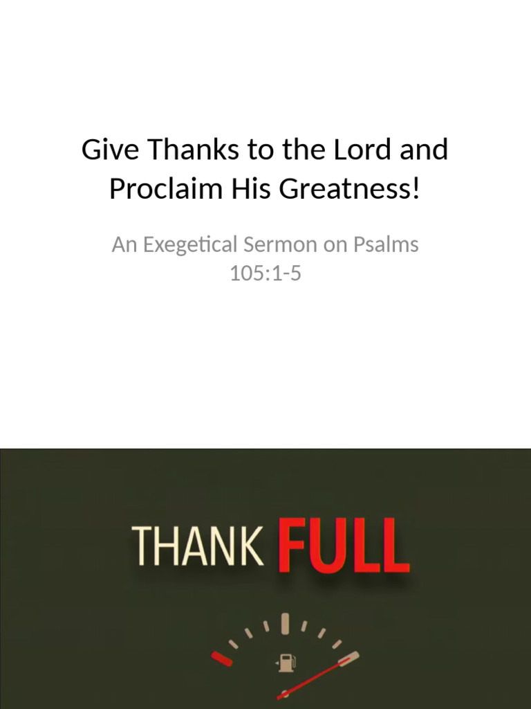Give_Thanks_Psalms105 | PDF
