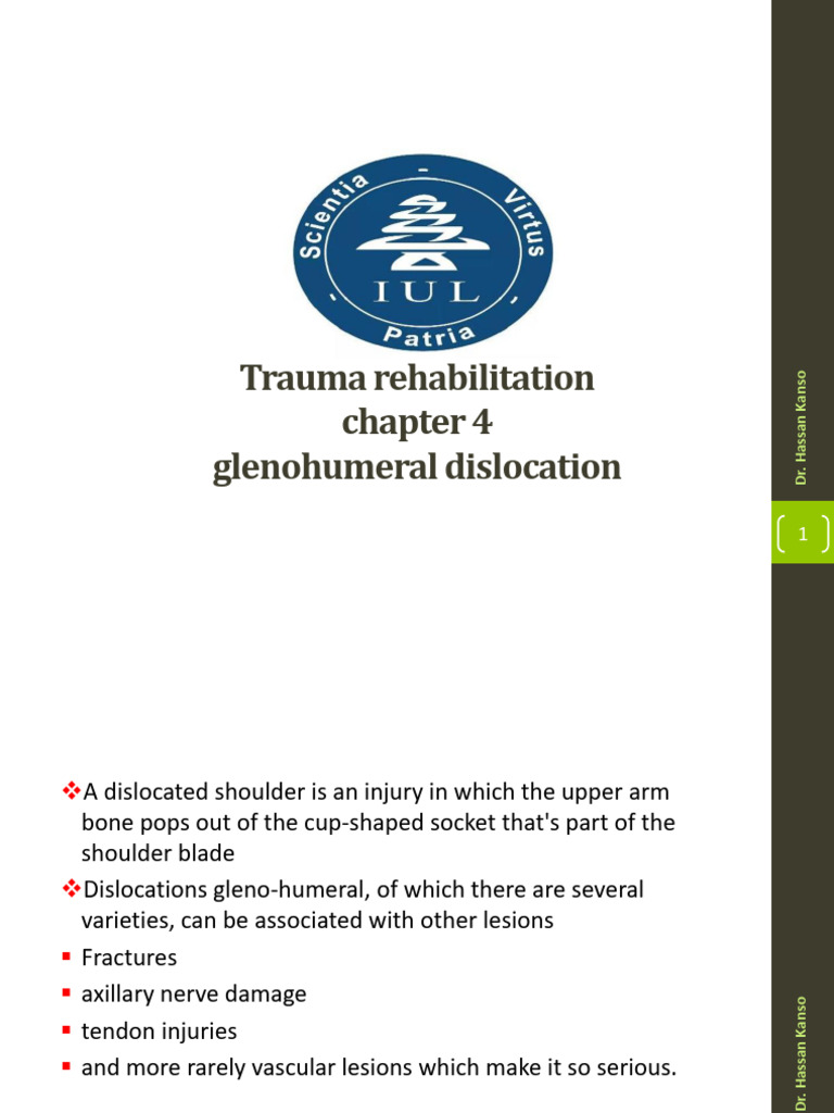 Trauma 4 - Shoulder Dislocation | PDF | Shoulder | Anatomical Terms Of ...