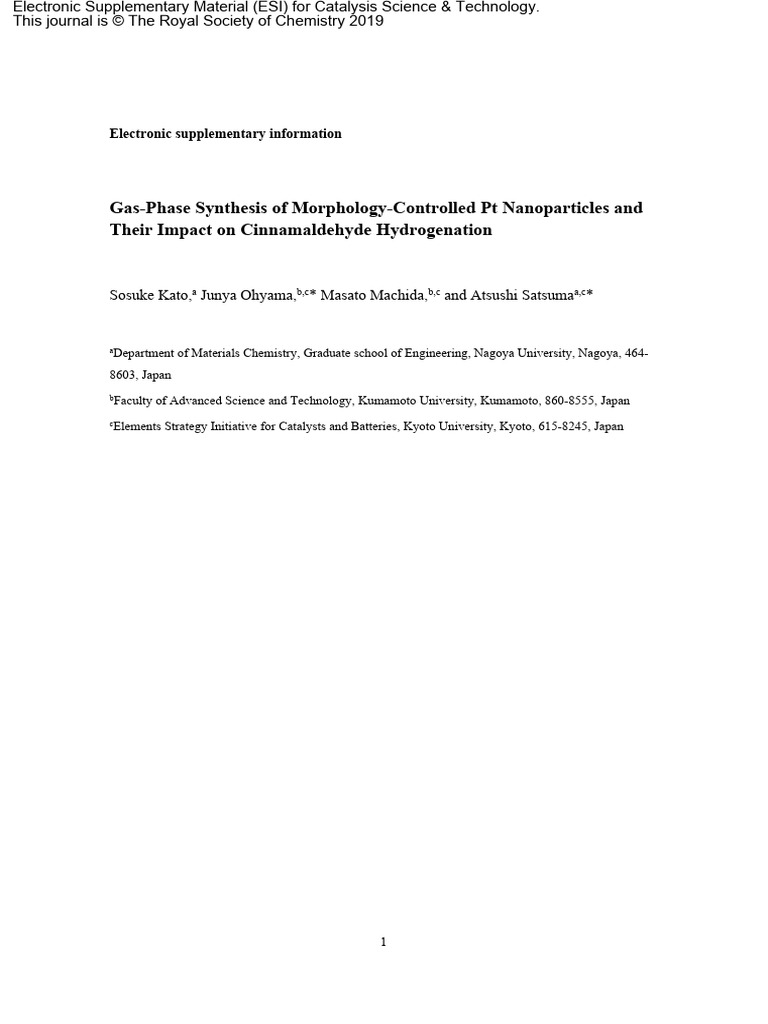 Gas+phase Synthesis of Morphology-Controlled PT Nanoparticles and Their ...