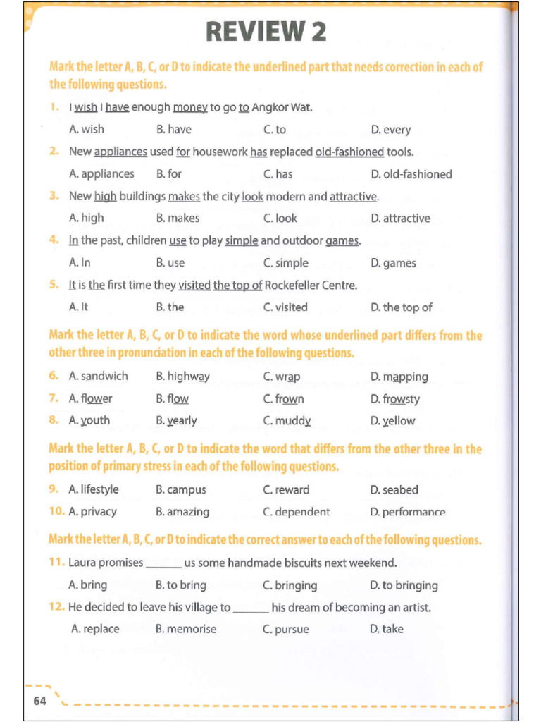 Ôn tập hk 1- TA9 | PDF