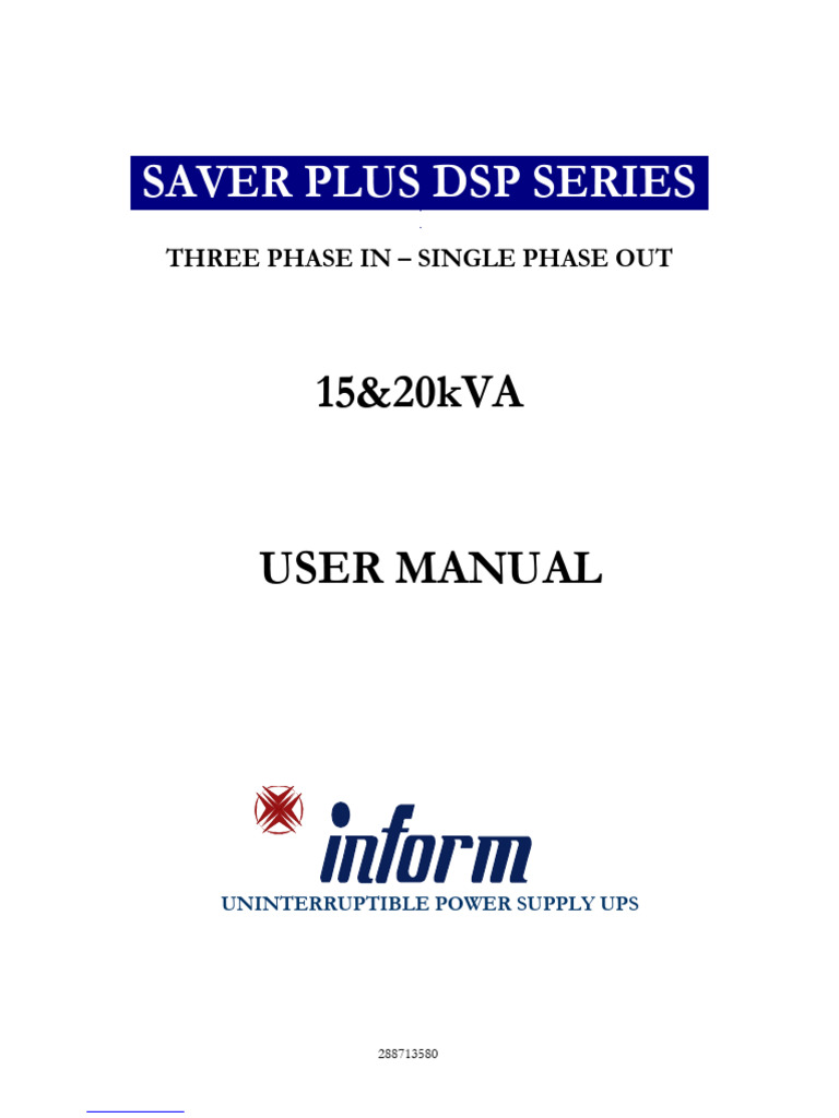 Saver Plus Dsp Series | PDF | Rectifier | Power Inverter