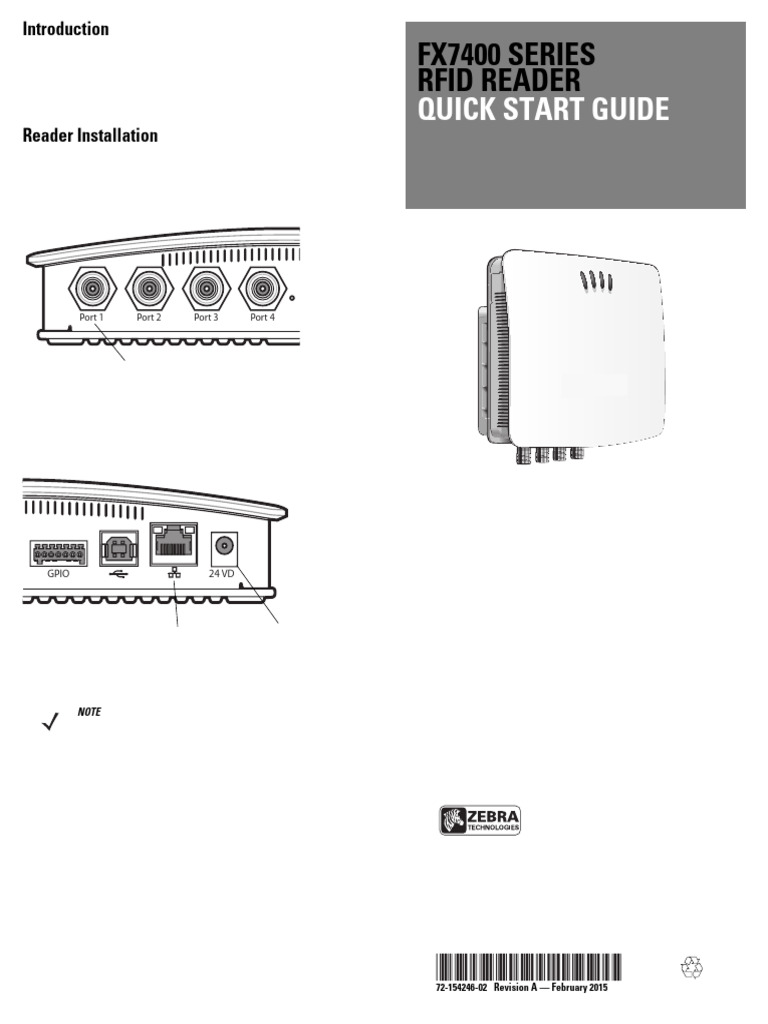 fx7400-series-rfid-reader-quick-start-guide-english-en-us | PDF | Radio Frequency Identification ...