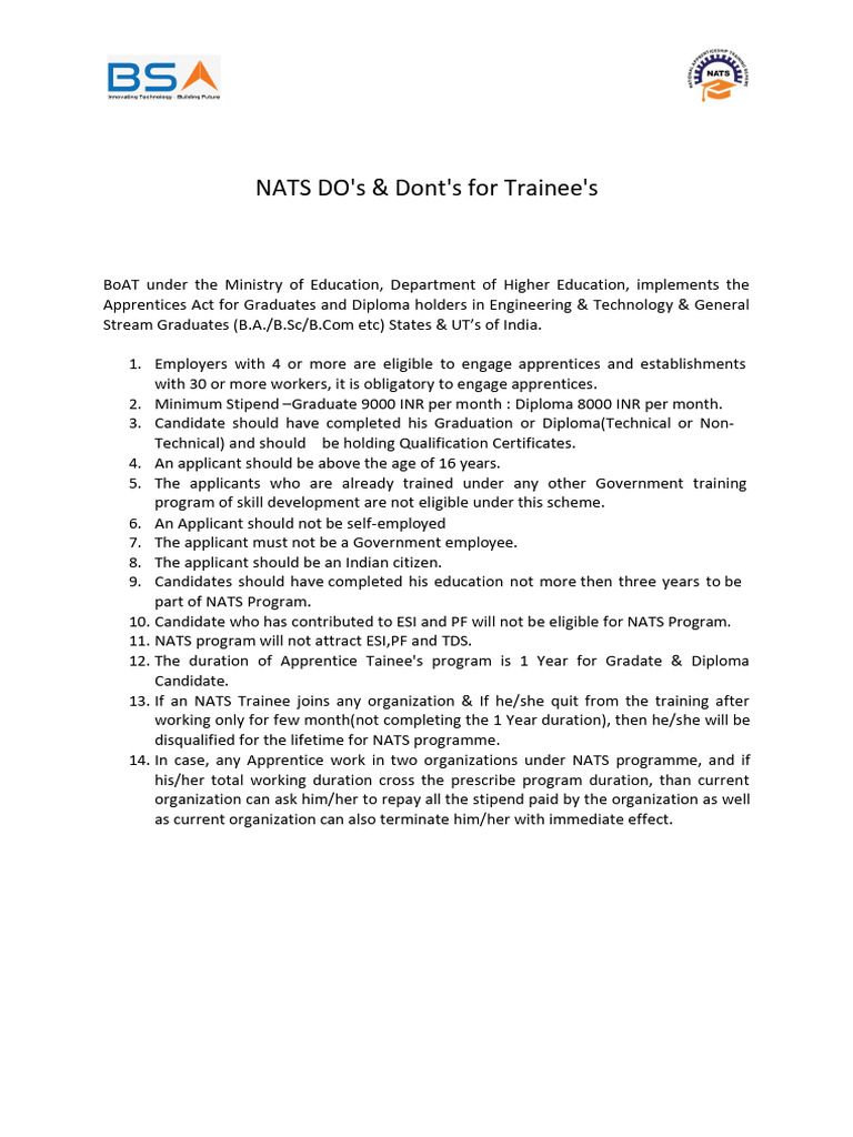NATS - Dos and Donts | PDF