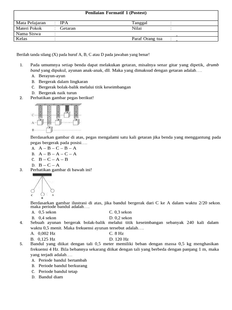 Penilaian Formatif 1 | PDF