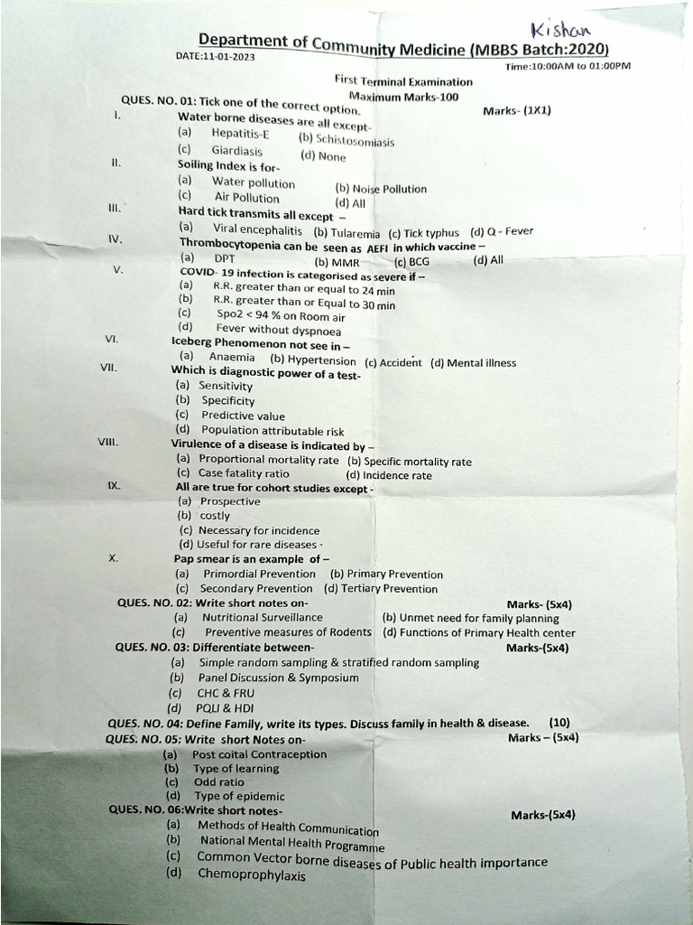 CM and FMT 2020 First Terminal | PDF