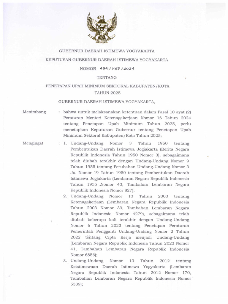 SK UMSK Yogyakarta - 2025 | PDF