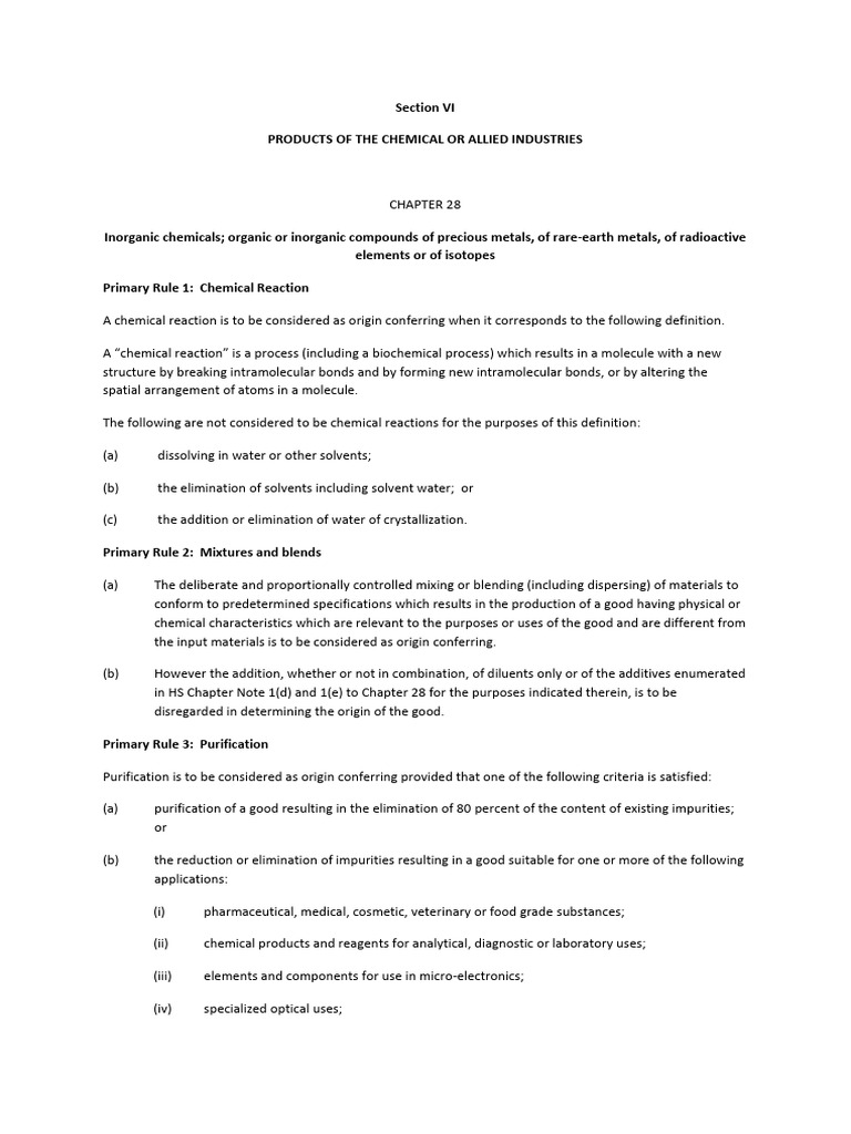SectionVI Ch28 38 HS2022 | PDF | Chemical Substances | Sodium Carbonate
