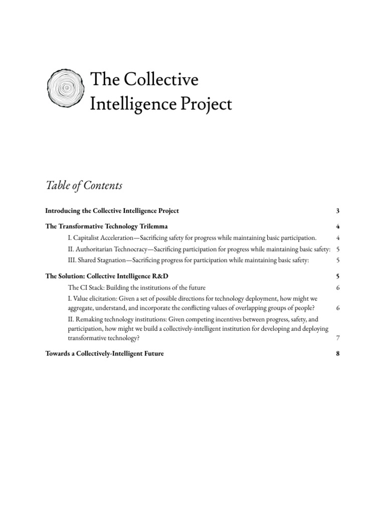 Collective Intelligence for Tech Governance | PDF | Risk | Artificial ...