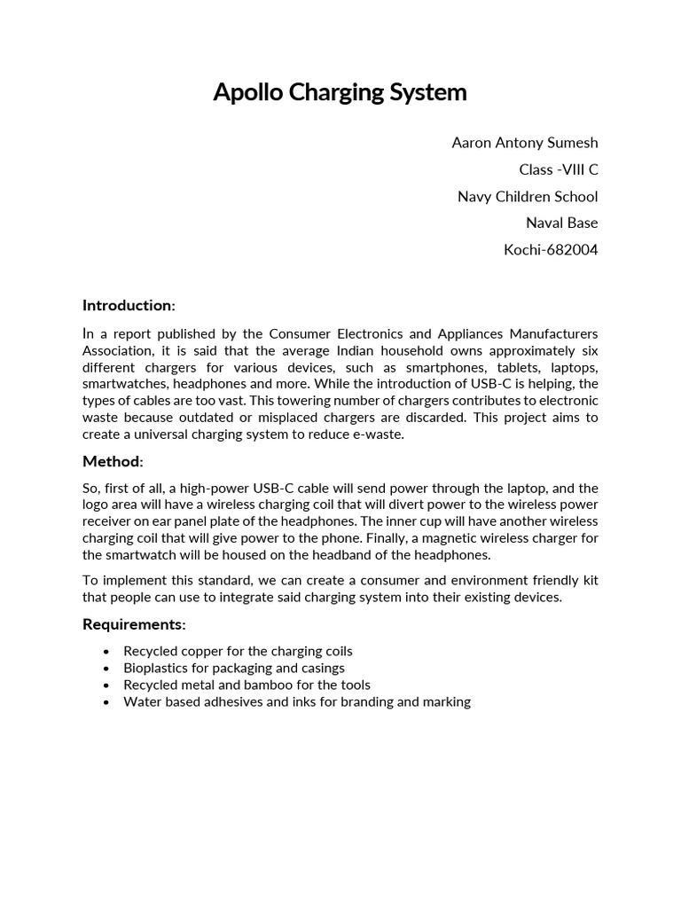 Apollo Charging System | PDF