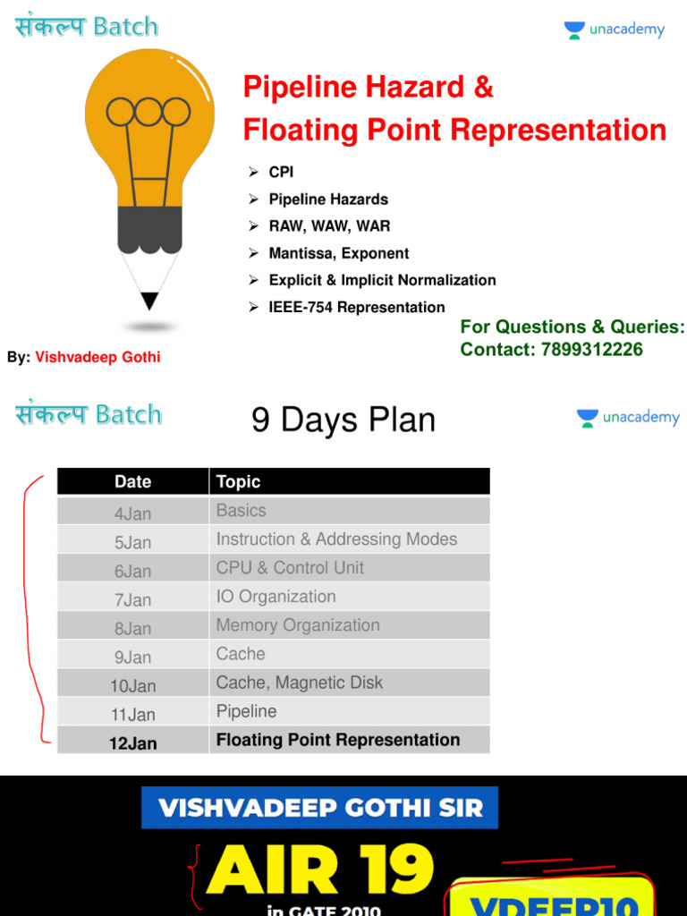 Sankalp - COA - L9 - Floating Point Representation Live | PDF