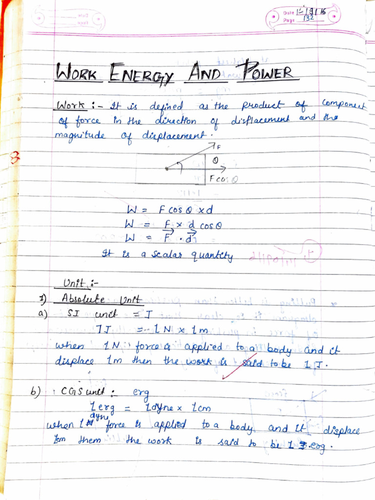 Work and Energy Principles Explained | PDF