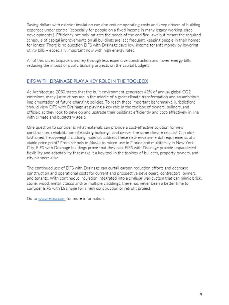 Eifs Advantage Issue 1 Affordability and Cost Comparison 120123-Pages-4 | PDF