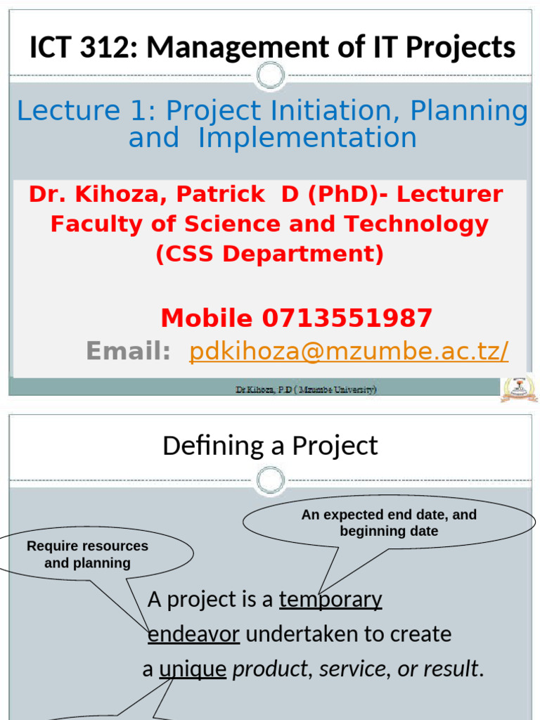 IT Project Initiation Overview | PDF | Project Management | Software