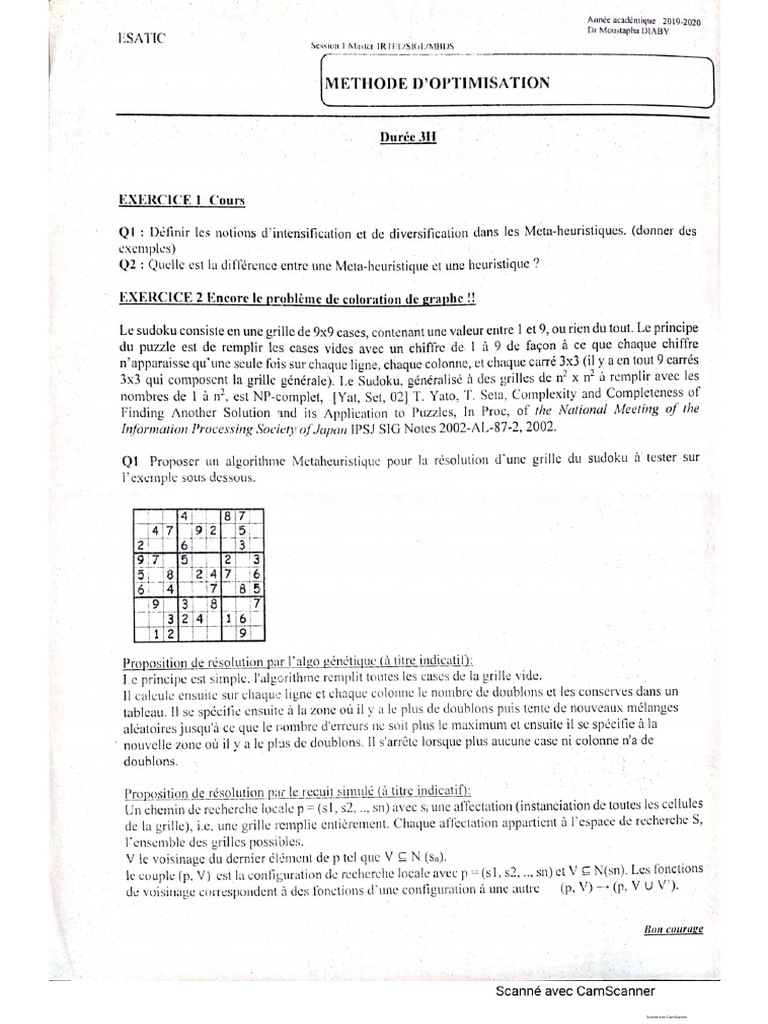 SUJET_OPTIMISATION_2020_33 | PDF