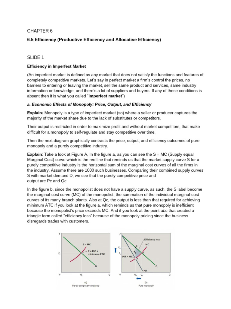 Efficiency | PDF | Monopoly | Perfect Competition
