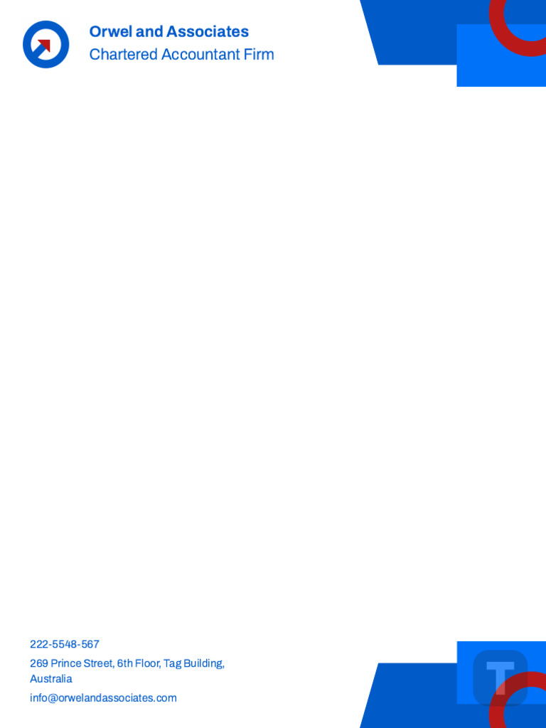 Chartered Accountant Firm Letterhead Template | PDF