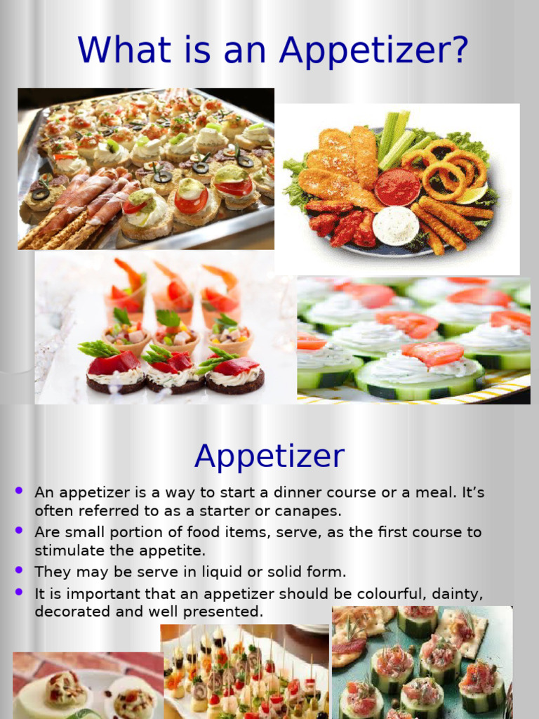 Appetizer Basics for Hosts | PDF | Hors D'oeuvre | Foods