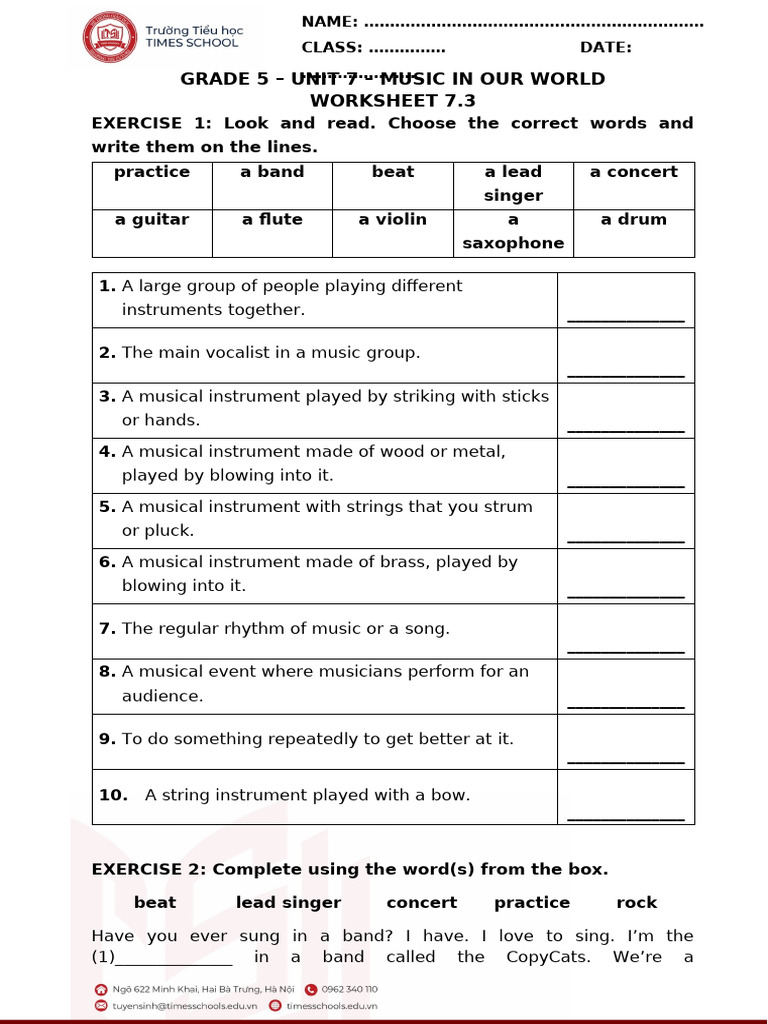 Eow5 WS 7 3 | PDF | String Instruments | Musical Instruments