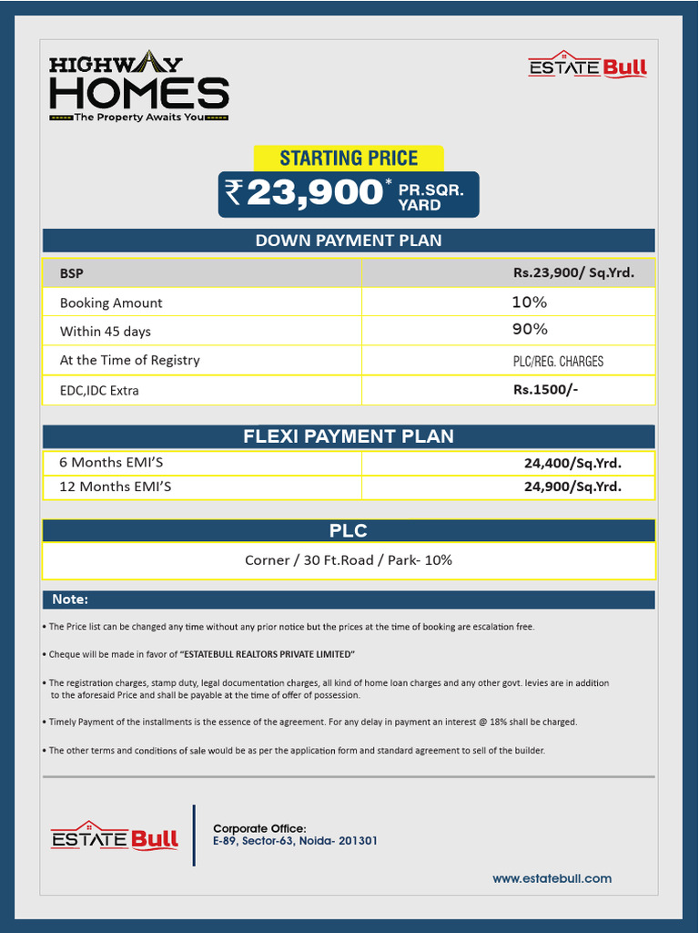 Highway Homes Revised Payment Plan | PDF