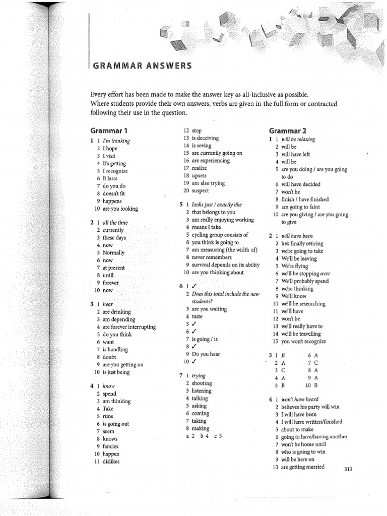 Grammar Answers | PDF