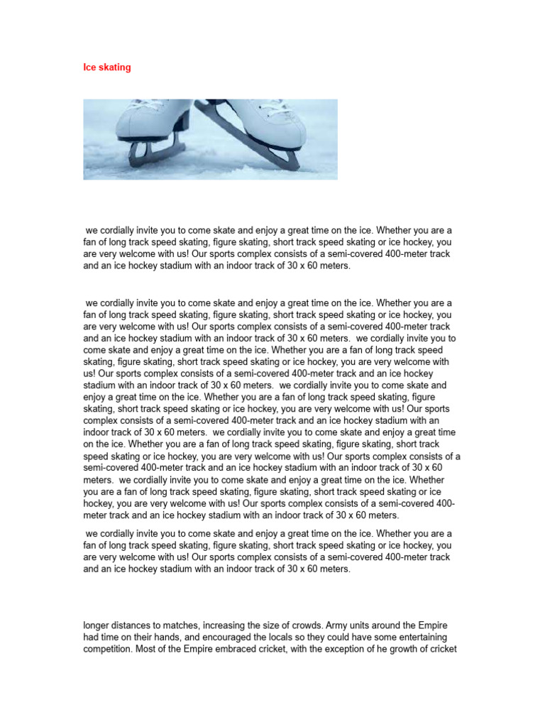 skate | PDF | Athletic Sports | Ice Sports