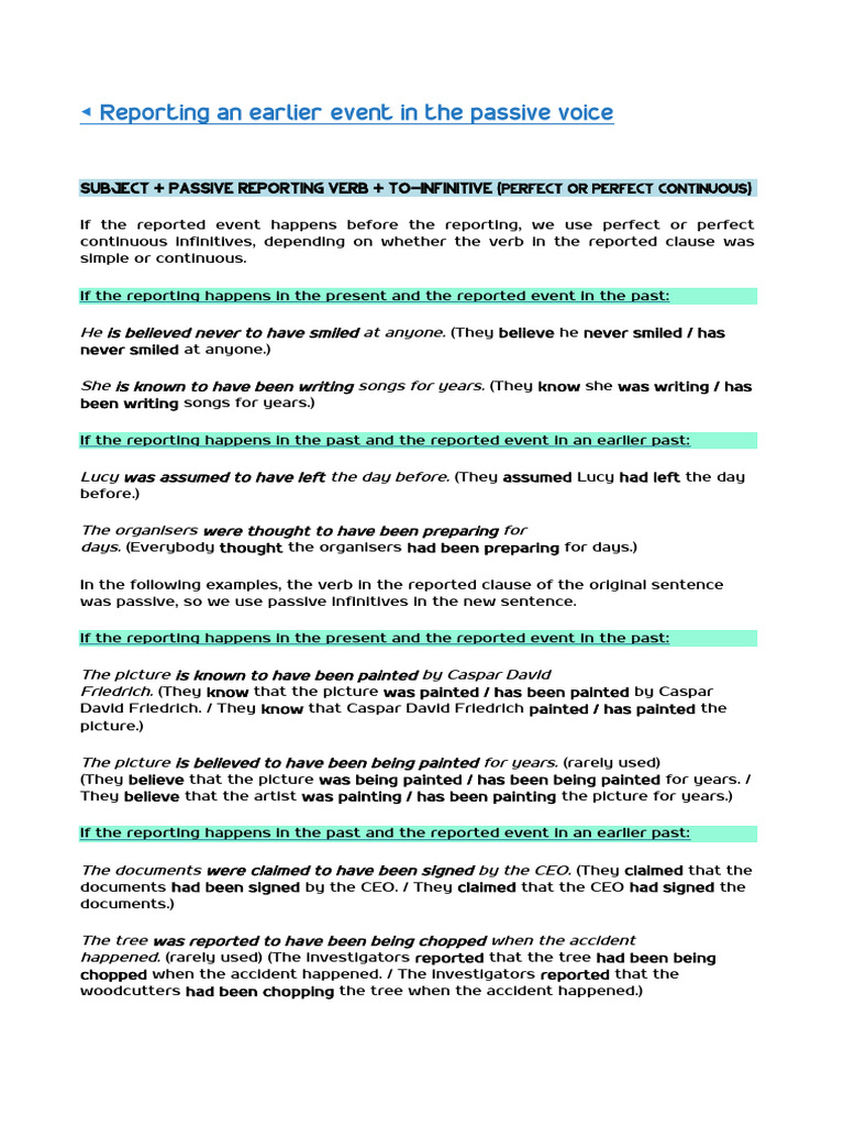 Reporting the passive voice | PDF | Semantic Units | Linguistic Typology