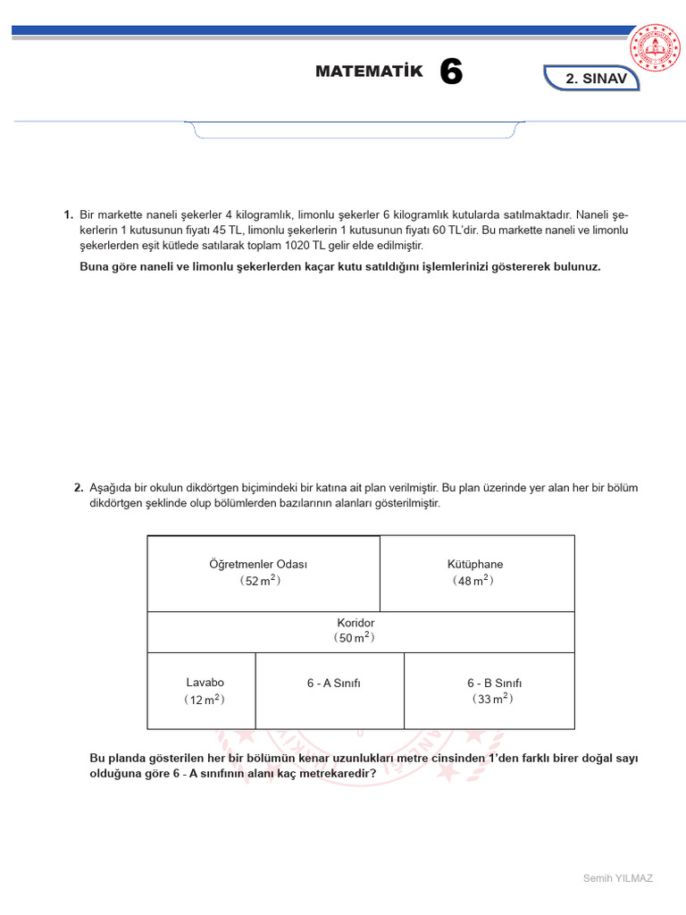 Mat6 Sayfa Tasarruflu | PDF