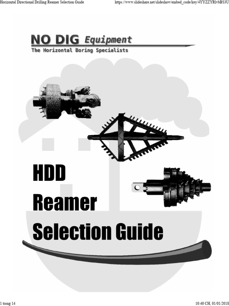 Horizontal Directional Drilling Reamer Selection Guide | PDF | Cutting ...