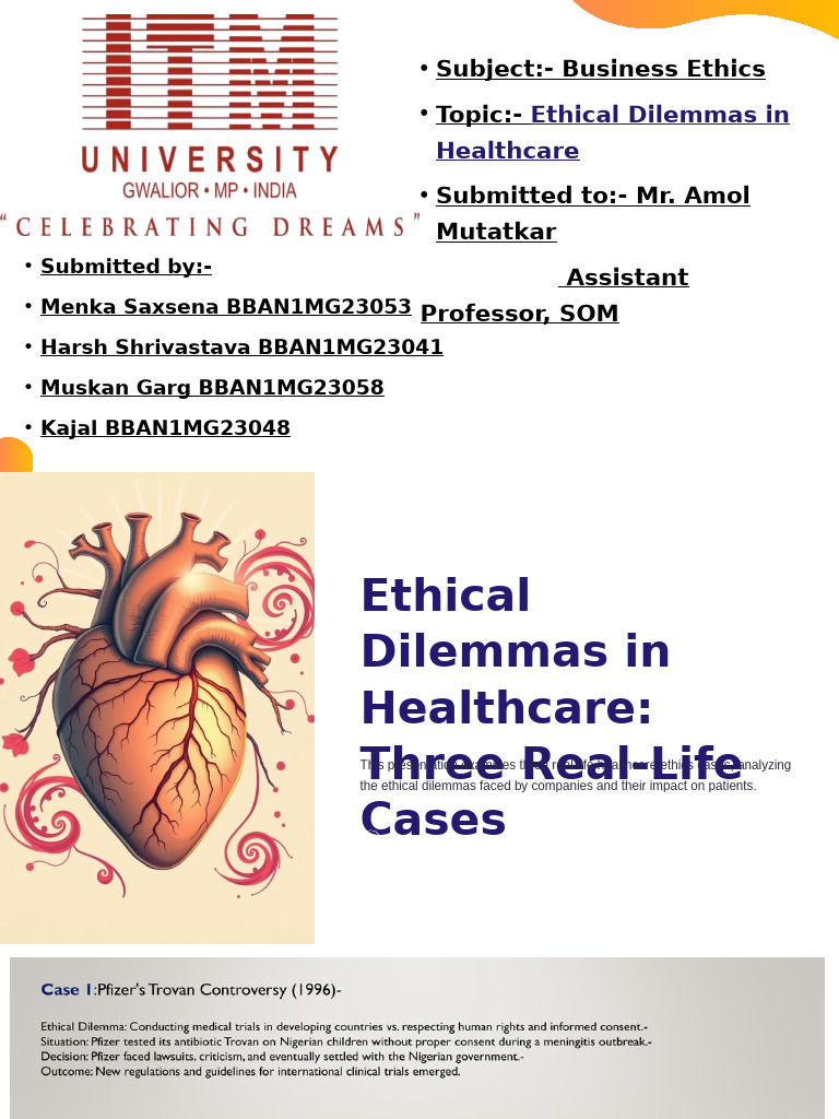 Ethical Dilemmas in Healthcare Cases | PDF | Informed Consent ...
