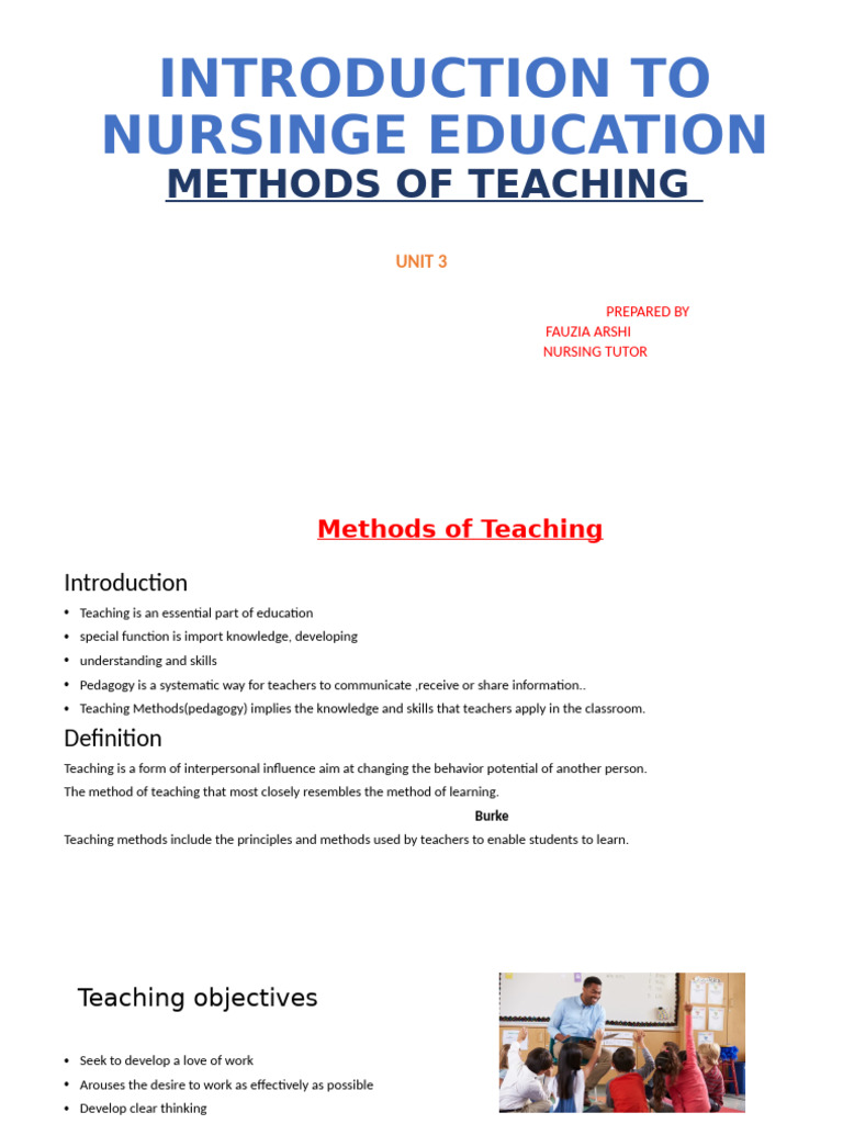 PBBSC 2nd Year PPT Unit 1 | PDF | Lecture | Teaching Method
