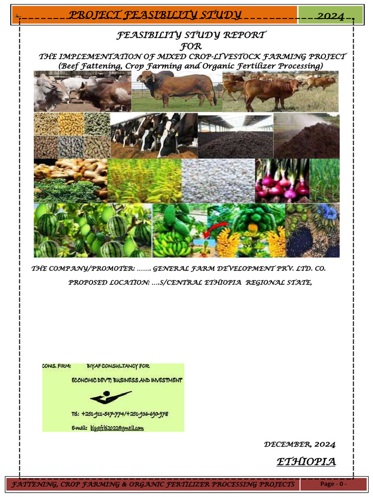 Feasibility Study for Integrated Farming | PDF | Agriculture | Farms