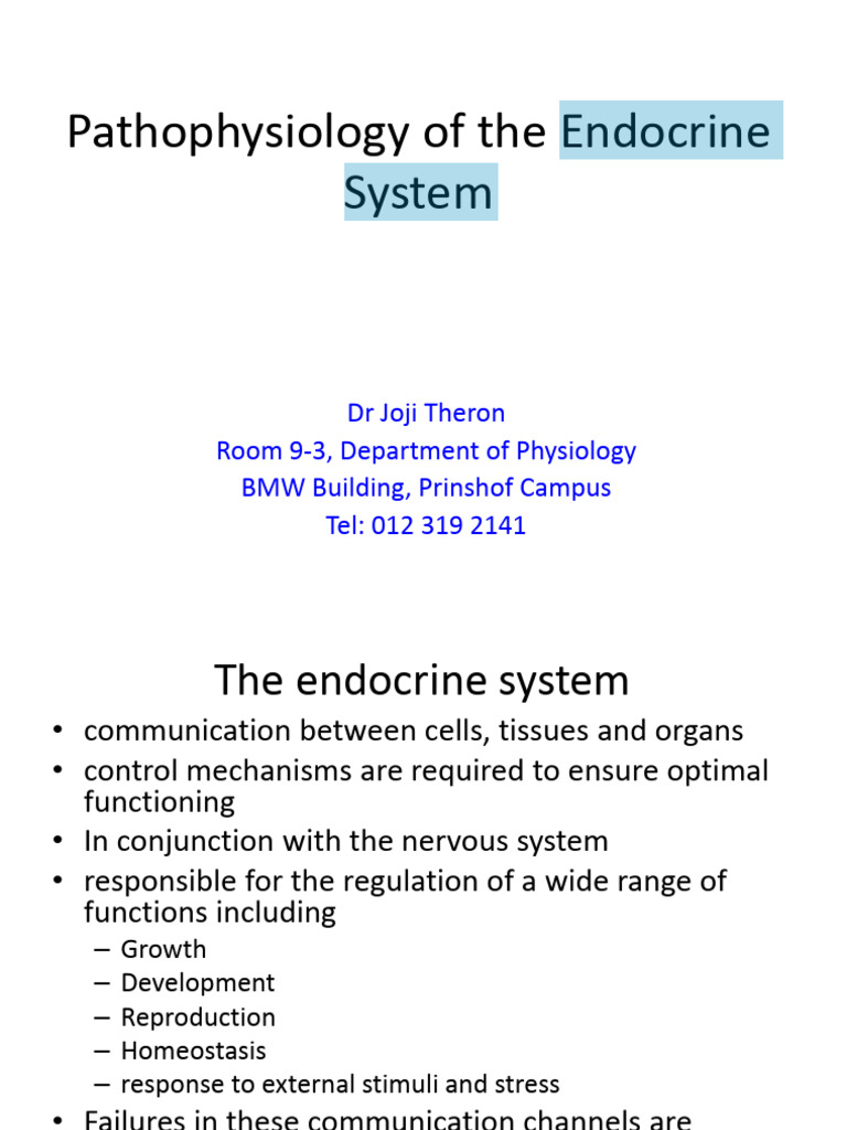 Pathophysiology of The Endocrine System - FLG 328 Pathophysiology of ...