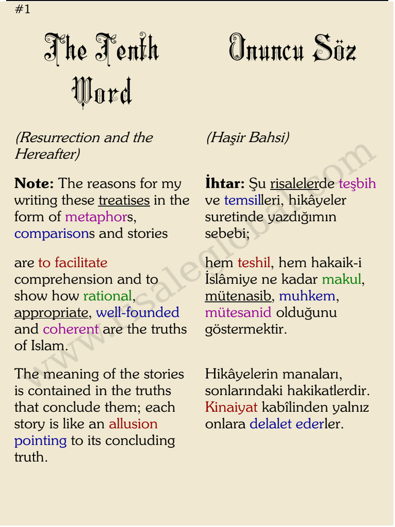 Tenth Word: Resurrection Insights | PDF