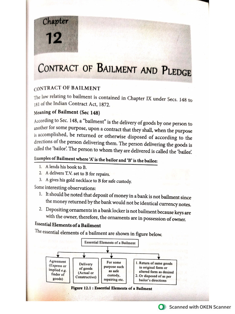 Bailment and Pledge | PDF