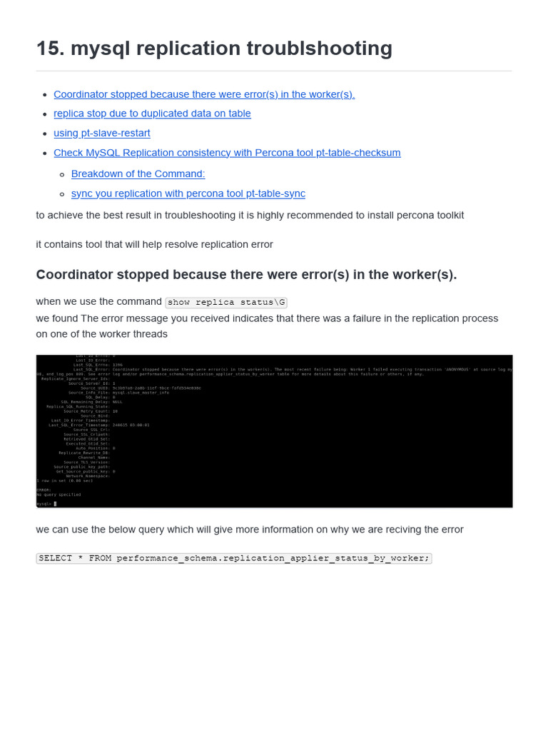 mysql_replication_troubleshooting__1723528792 | PDF | My Sql ... mysql_replication_troubleshooting__1723528792 | PDF | My Sql ...