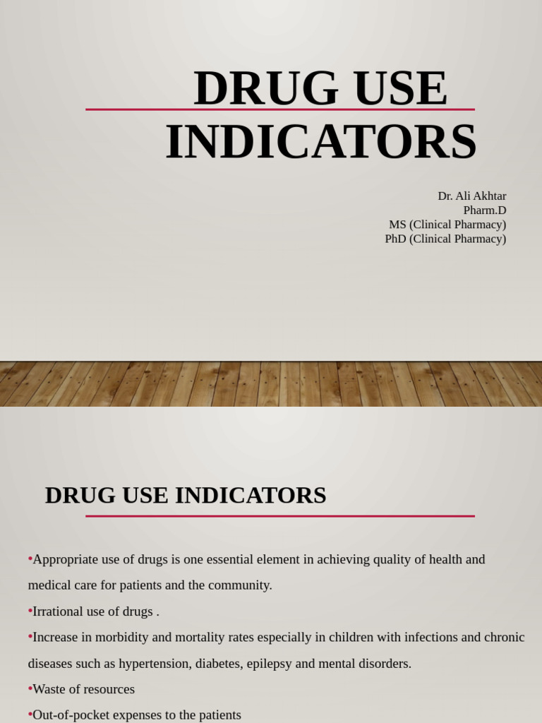 Drug Use Indicators | PDF | Medical Prescription | Sampling (Statistics)