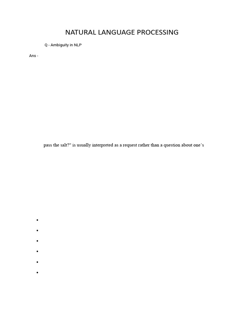 Natural Language Processing .. | PDF | First Order Logic | Ambiguity