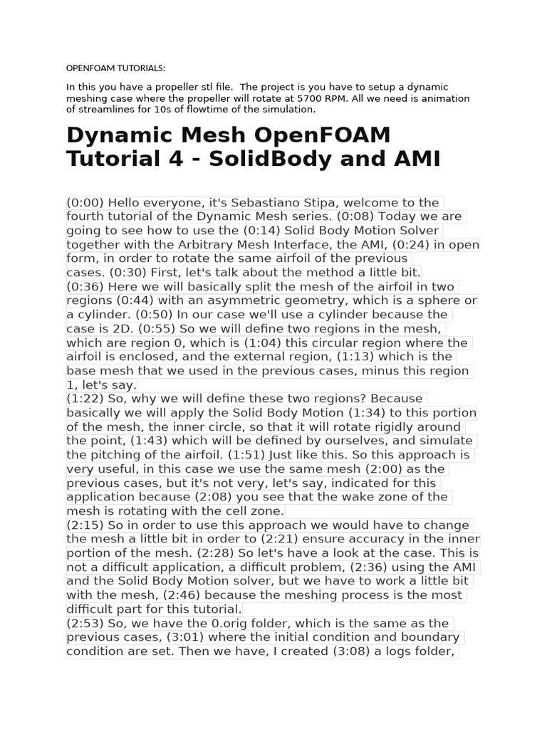 Openfoam Tutorials Pdf Computing 1622