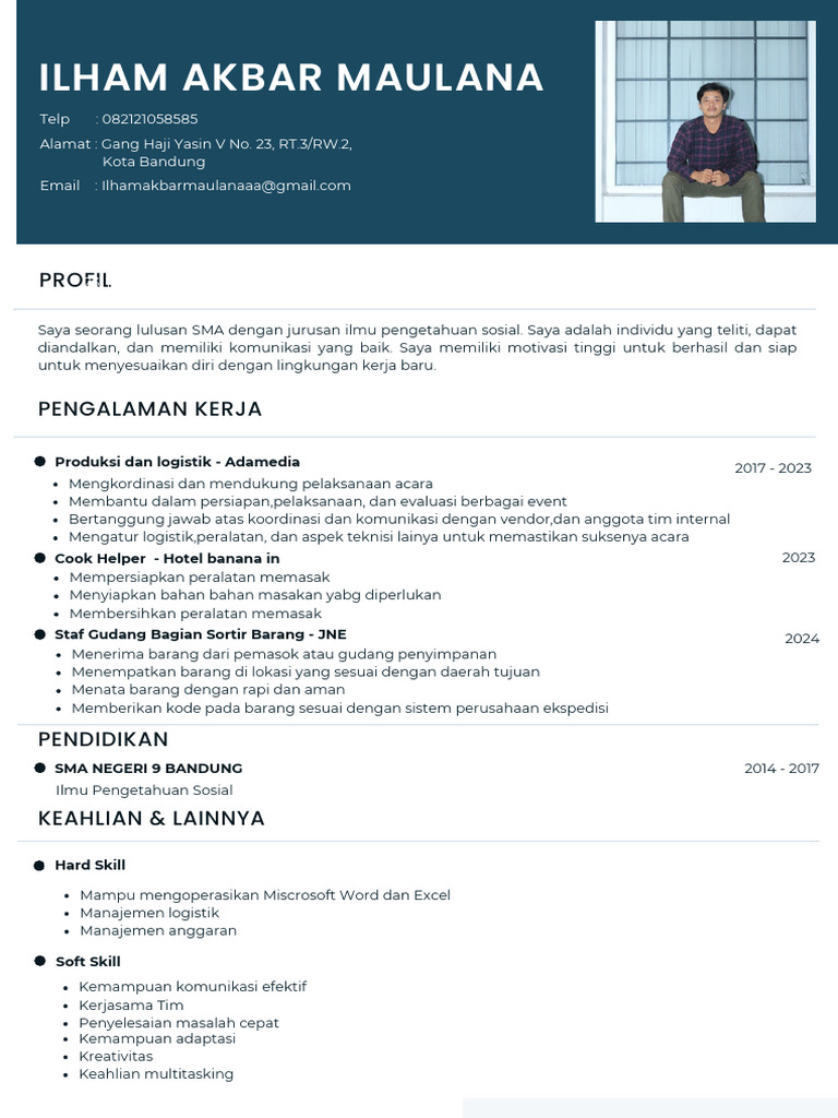 Cv. Lamaran Ilham | PDF