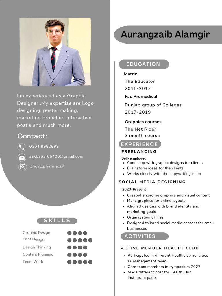 Aurangzaib Alamgir CV Graphics Designer - 20241124 - 224338 - 0000 | PDF